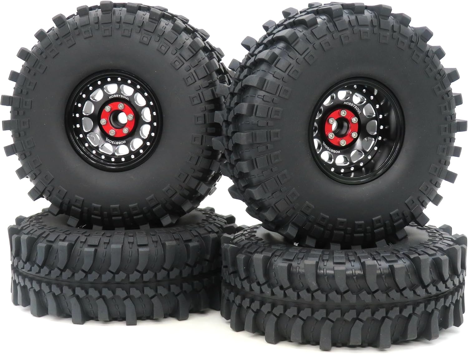 Amazon.com: HOBBYSOUL RC Adjustable 4 Offsets 2.2 Metal Beadlock Wheels ...