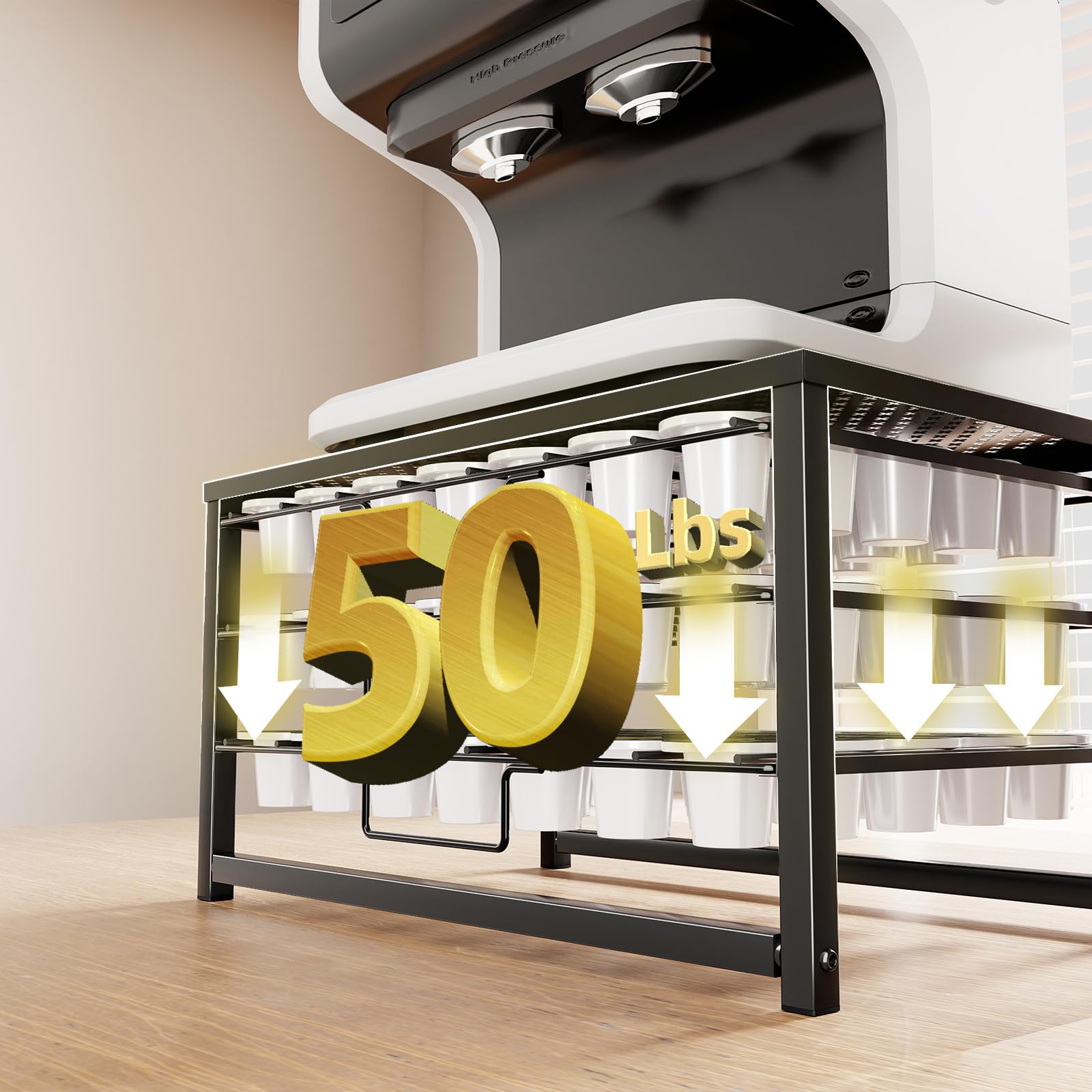 Snapklik.com : 3-Tier Coffee Pod Holder,160 Pod Pack Capacity Rack ...