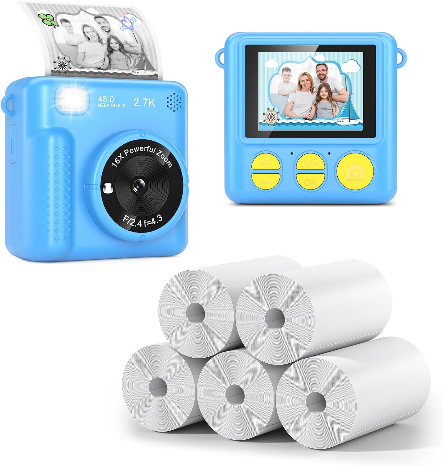 Amazon.com : GREENKINDER Kids Camera Instant Print and Kids Instant ...