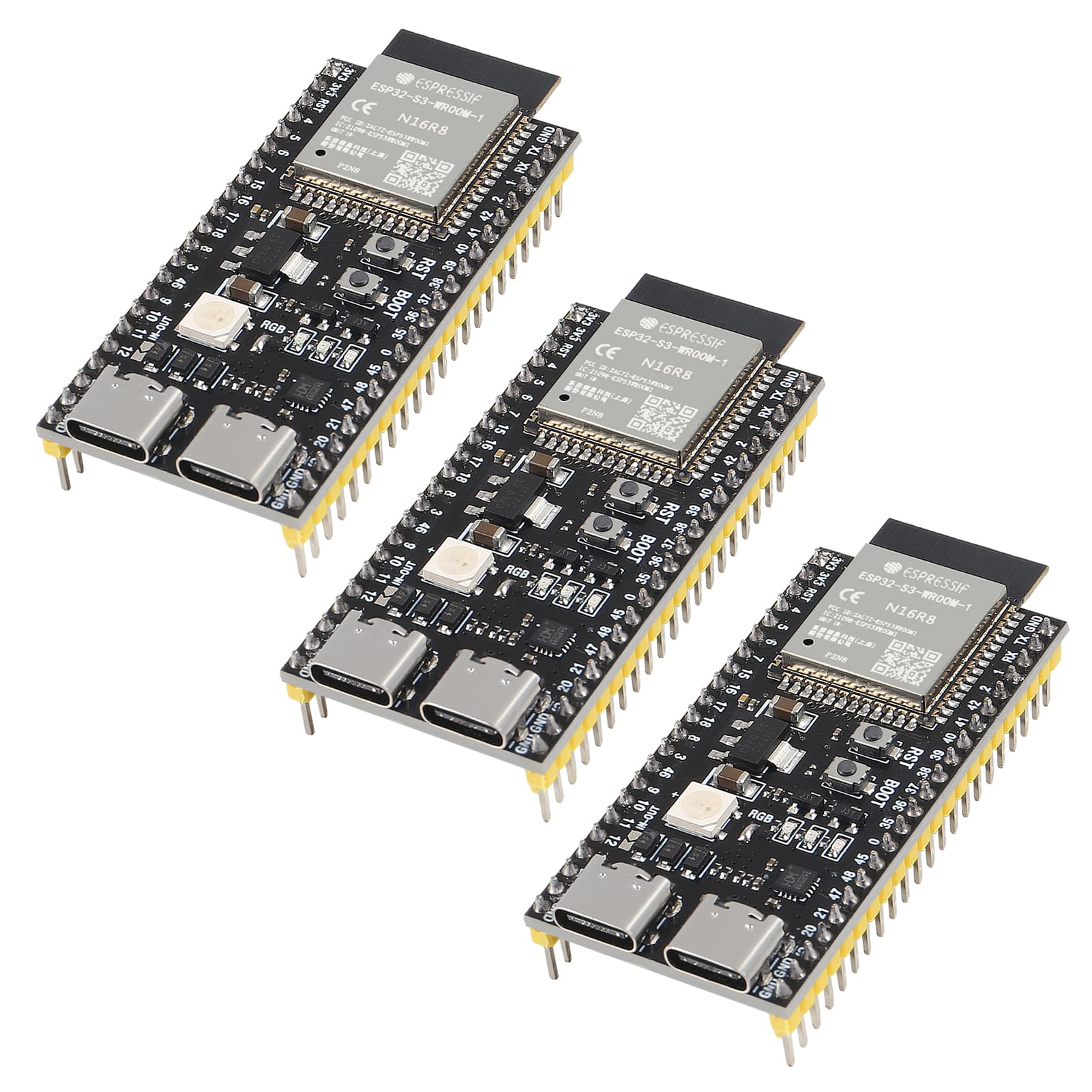Amazon.com: AITRIP 3PCS ESP32-S3-DevKitC-1-N16R8 ESP32-S3 ESP32 WROOM-1-N16R8 Development Boards ...