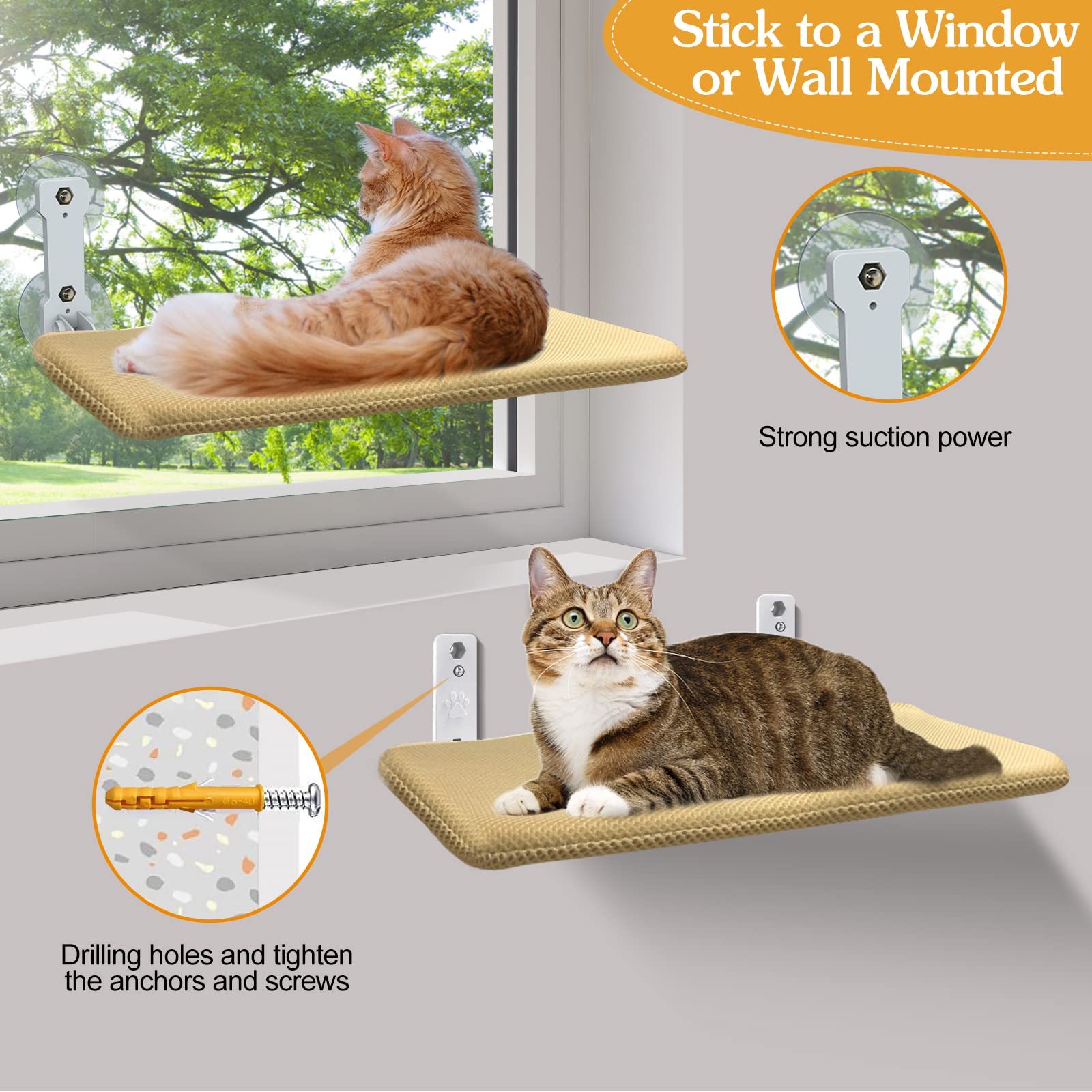 Amosijoy Cat Sill Window Perch Instructions Dinosam Cat Window Perch ...
