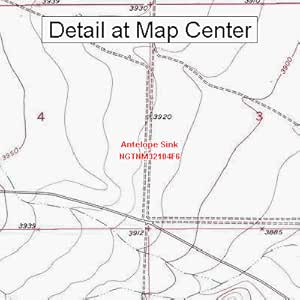 Amazon.com: USGS Topographic Quadrangle Map - Antelope Sink, New Mexico ...