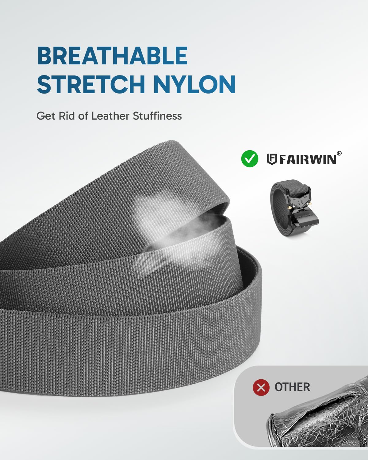 Snapklik.com : FAIRWIN Tactical Belt, 1.5" Nylon Web Military Hiking ...