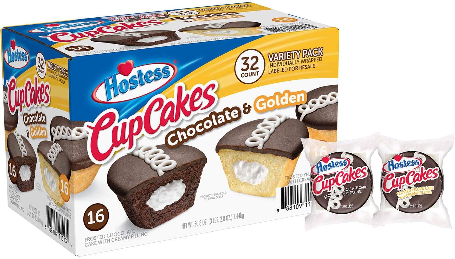 Amazon.com: Hostess Twinkies & Cupcakes (16 Twinkies & 16 Cupcakes ...