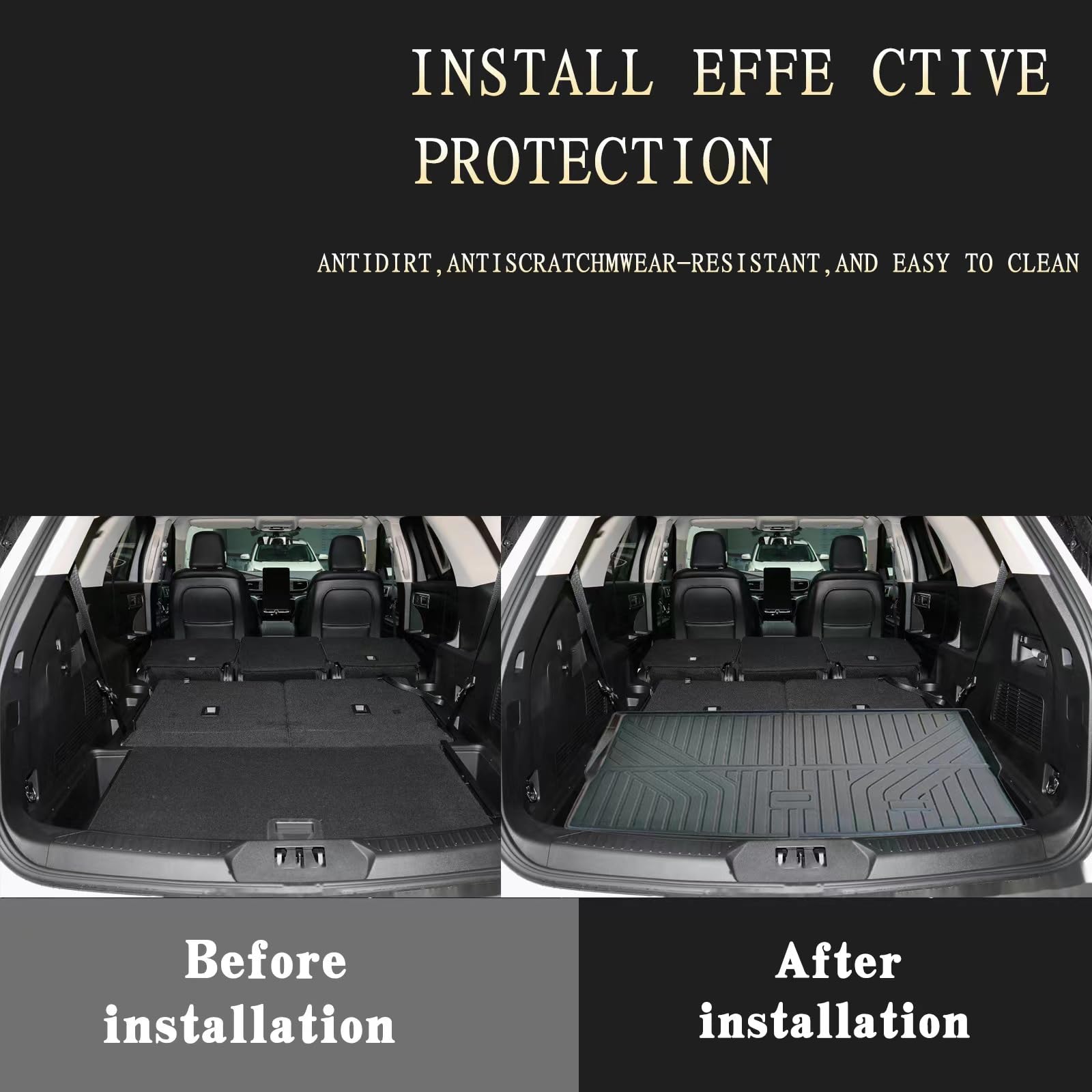 3 Row Floor Mats & Cargo Liner for 2018-2024 Ford Expedition Max ...