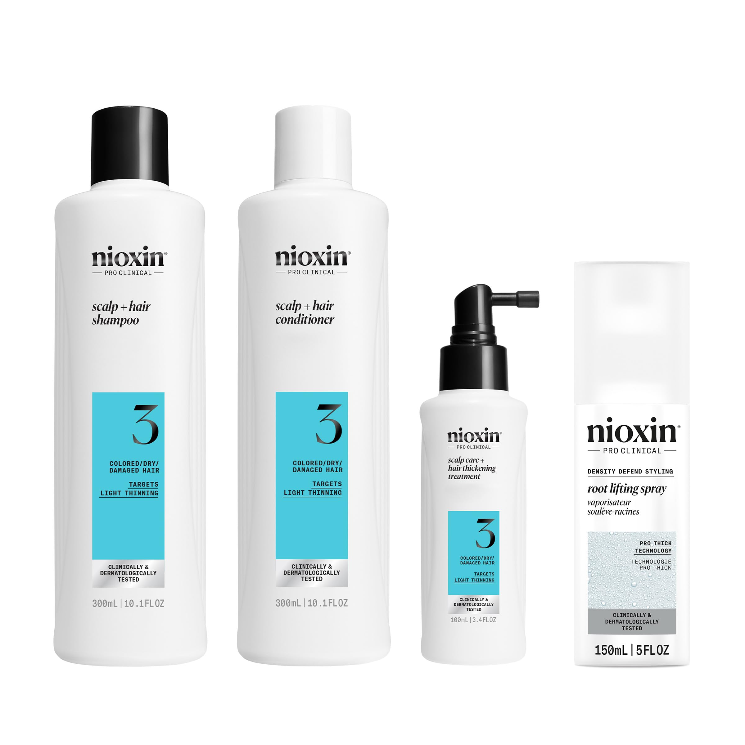 Amazon.com: Nioxin Hair Thickening System 3 + Styling Root Lifting ...