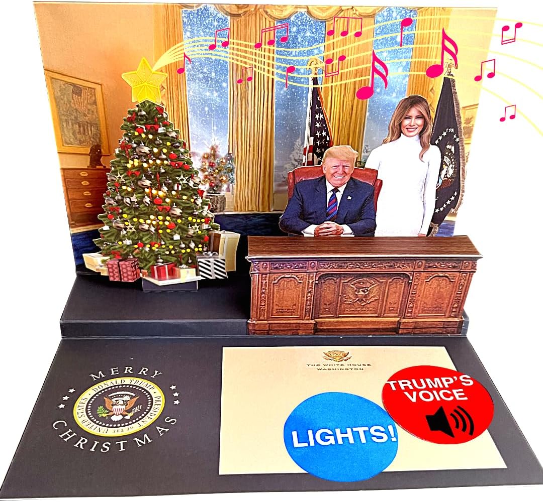 Amazon.com : OUR FRIENDLY FOREST Talking Donald Trump Christmas Card ...