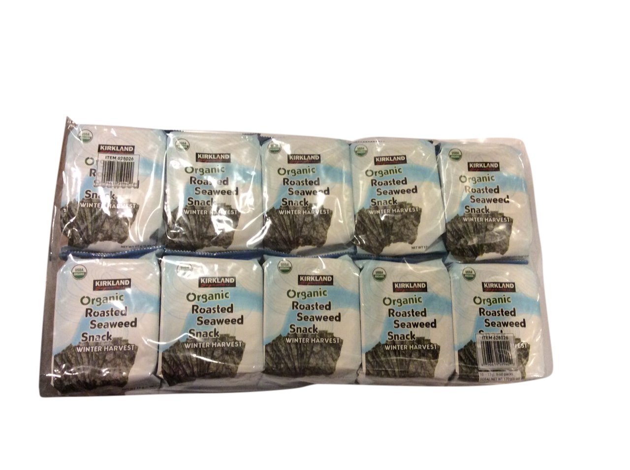 Amazon.com: Kirkland Signature Organic Roasted Seaweed Snack, 0.6 Ounce ...
