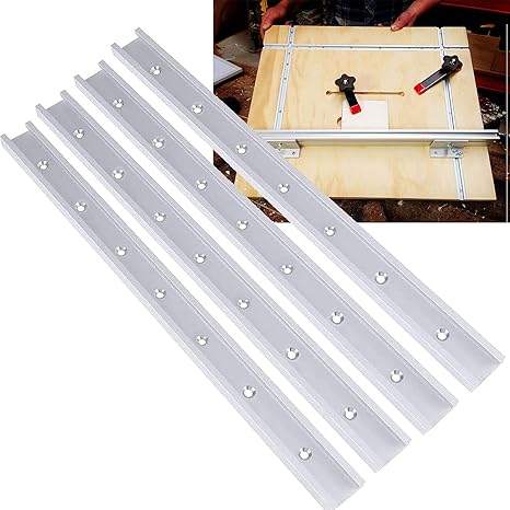 Nisorpa 4Pcs T Track, 1200mm Aluminium Alloy Straight Edge Clamping ...