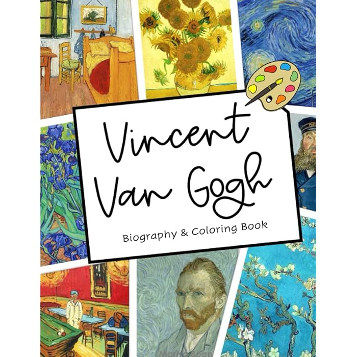 Buy Vincent Van Gogh Coloring Book: Van Gogh Biography and Coloring ...