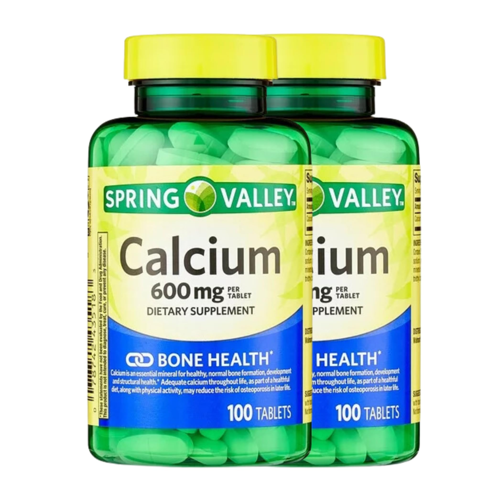 Amazon.com: Spring Valley Calcium 600 mg 100 Tablets, Dietary ...
