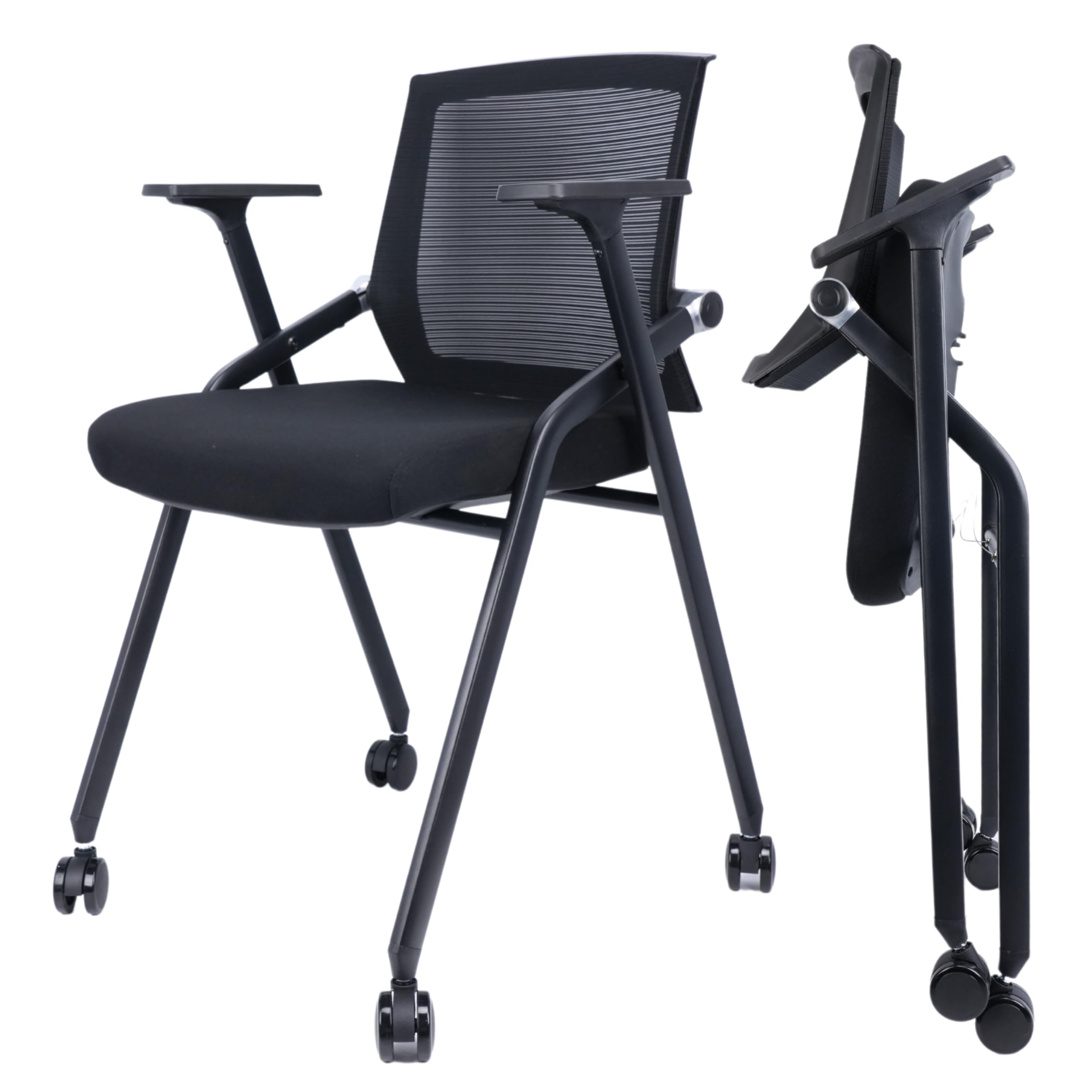 Amazon.com: BLANEDUO, 2 Pack Stackable Conference Room Chairs with ...