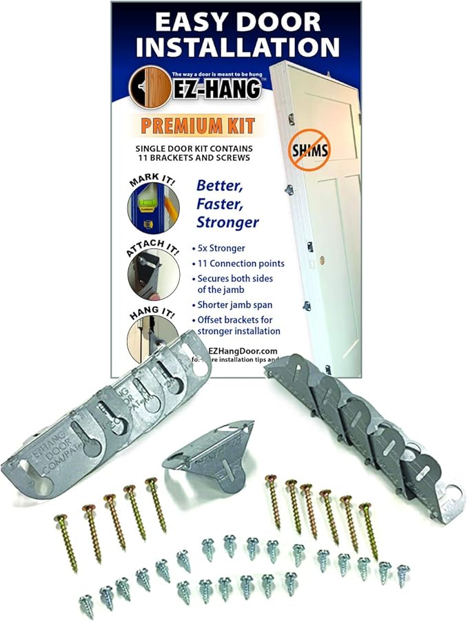 Amazon.com: EZ-Hang Premium Door Installation Kit - Strongest Door ...