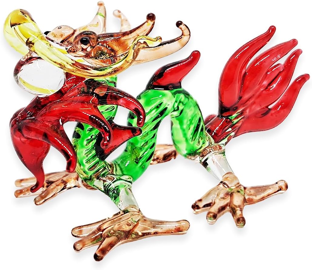 Amazon.com: Mr_air_thai_Glass_Blown Tiny 2¾" Long Green Red Chinese ...