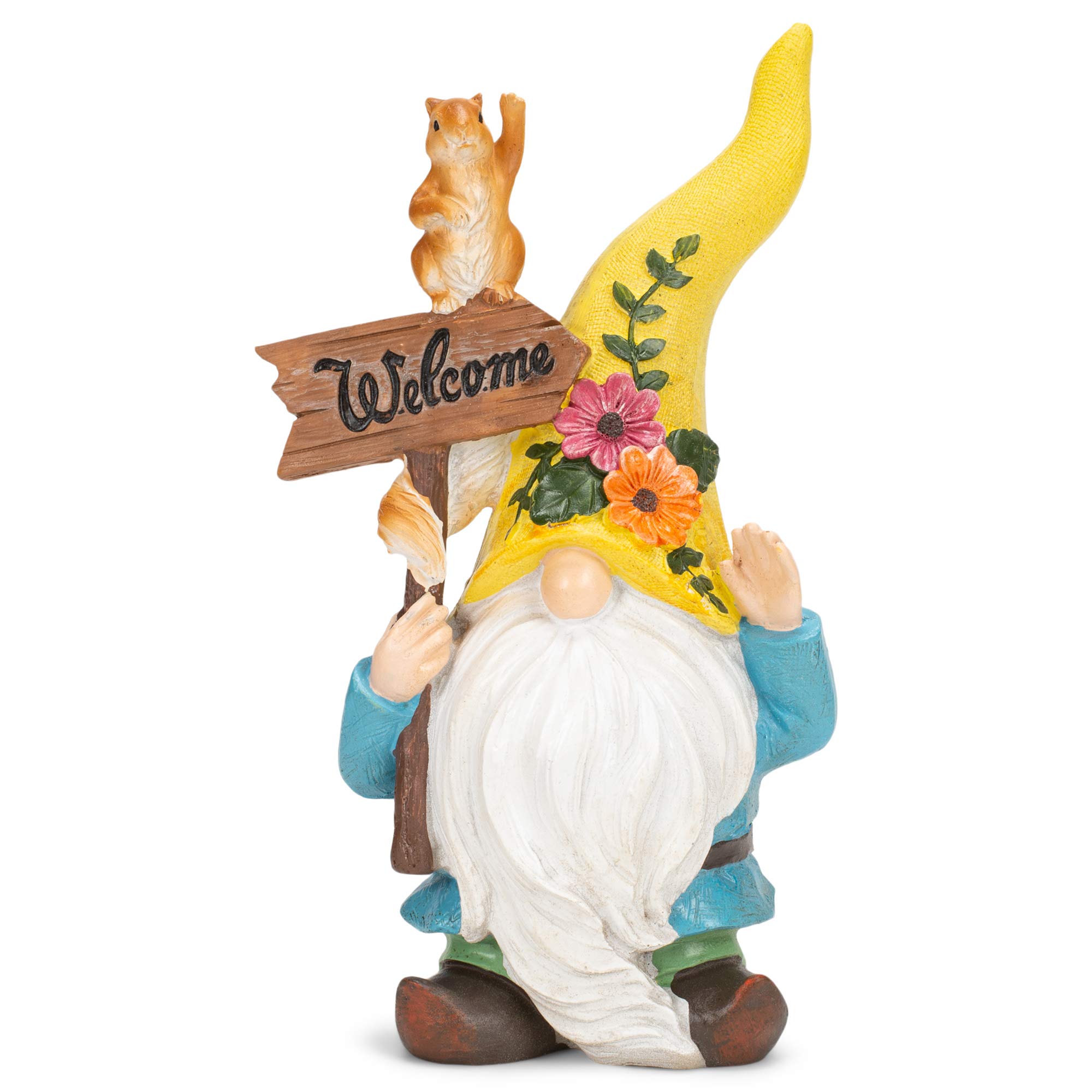 Snapklik.com : Welcome Flower Gnome Yellow And Blue 9.75 Inches ...