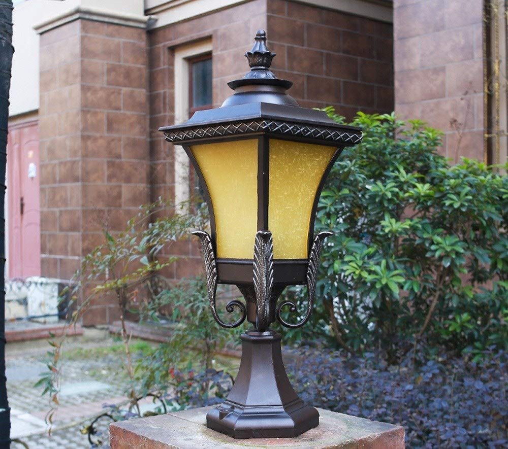 Traditional Outdoor Post Lights Waterproof Bollard Pillar Lamp E27 ...