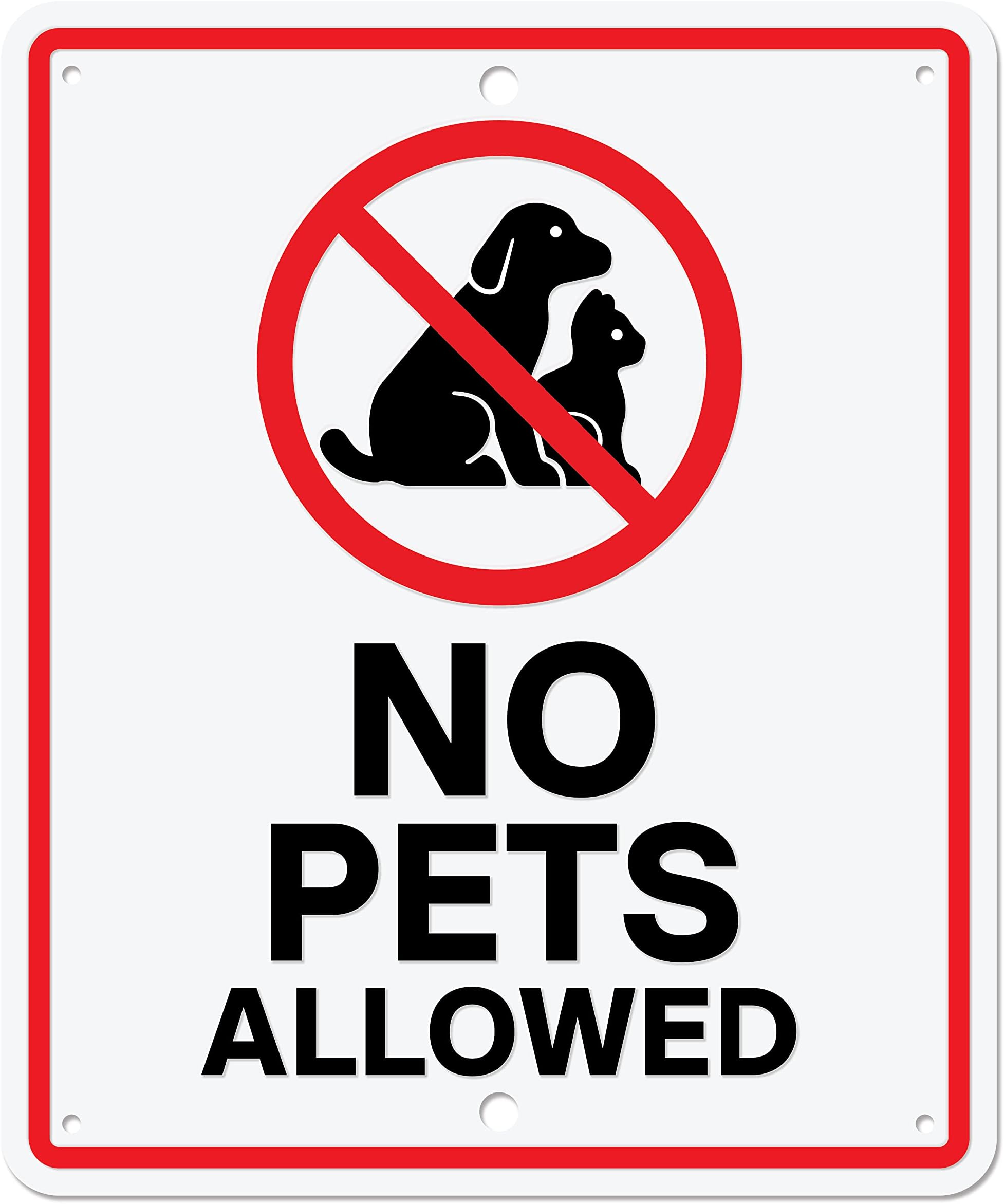 Amazon.com: No Dogs Allowed Sign, 10"x 14" .04" Aluminum Sign Rust Free ...