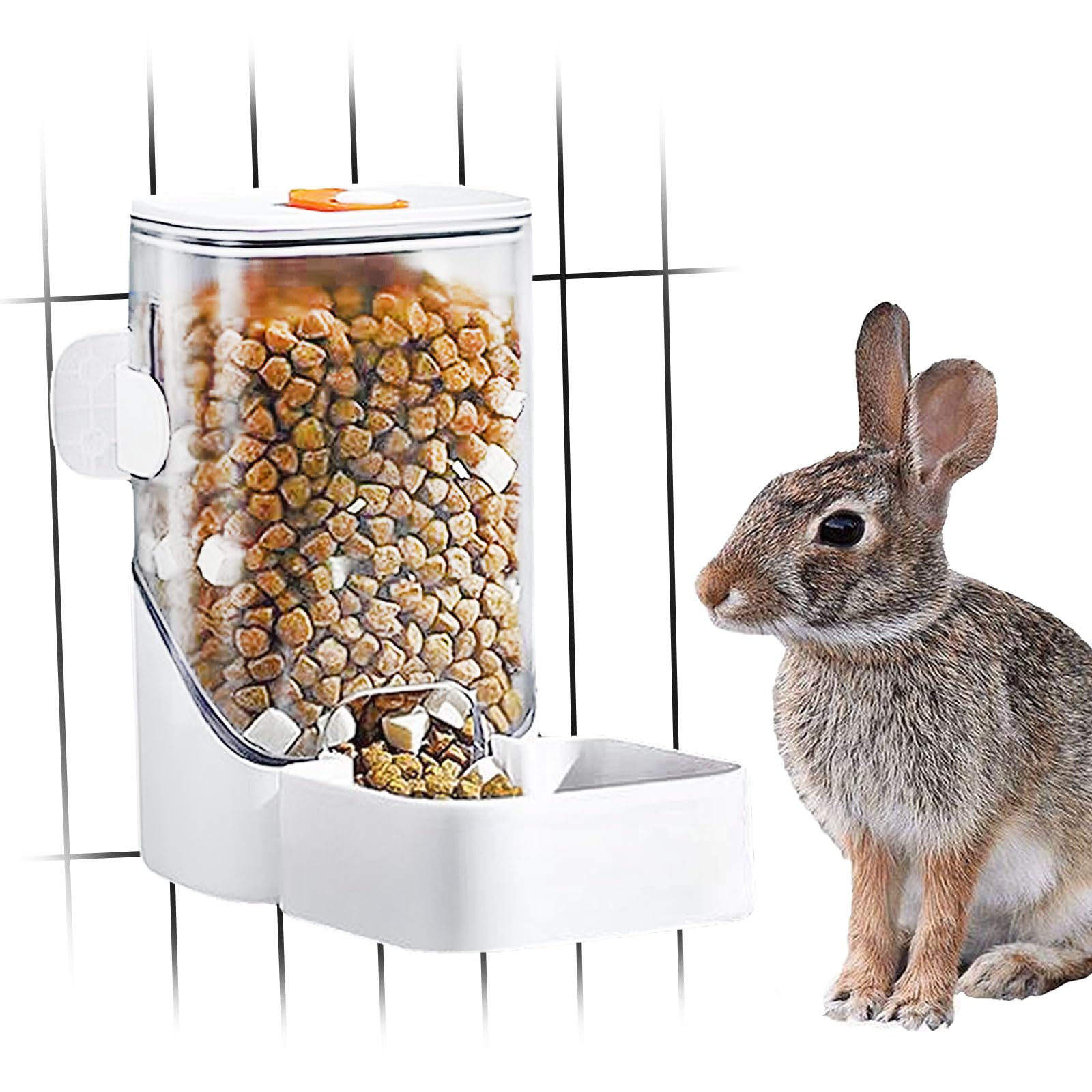 Amazon.com : Oncpcare 34oz Automatic Rabbit Feeder for Cages, Hanging ...