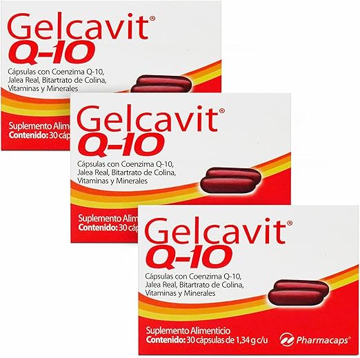 GELCAPS Gelcavit Q10 Con 30 Cápsulas - 3 Pack : Amazon.com.mx: Salud y ...