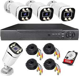 Amazon.com : Home Security System 4Ch DVR Kits with 4pcs 1080P ...