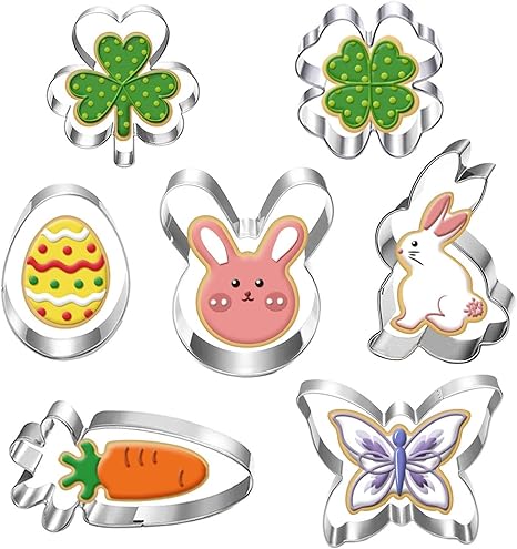Amazon.com: LUBTOSMN Shamrock Easter Cookie Cutter Set-3 Inches-7 Piece ...