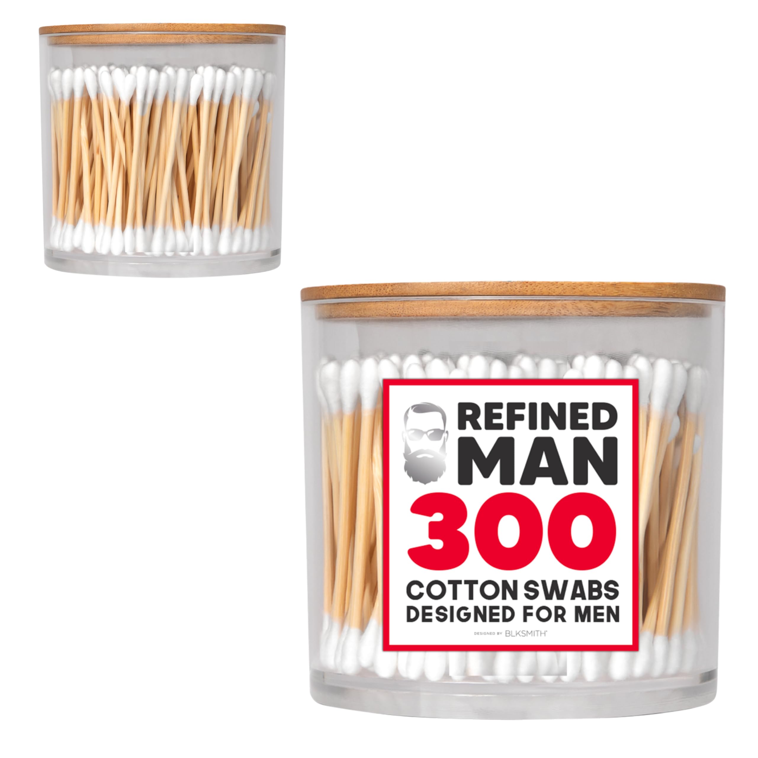 Amazon.com : BLKSMITH Refined Man 300 Cotton Swabs for Hygiene with ...