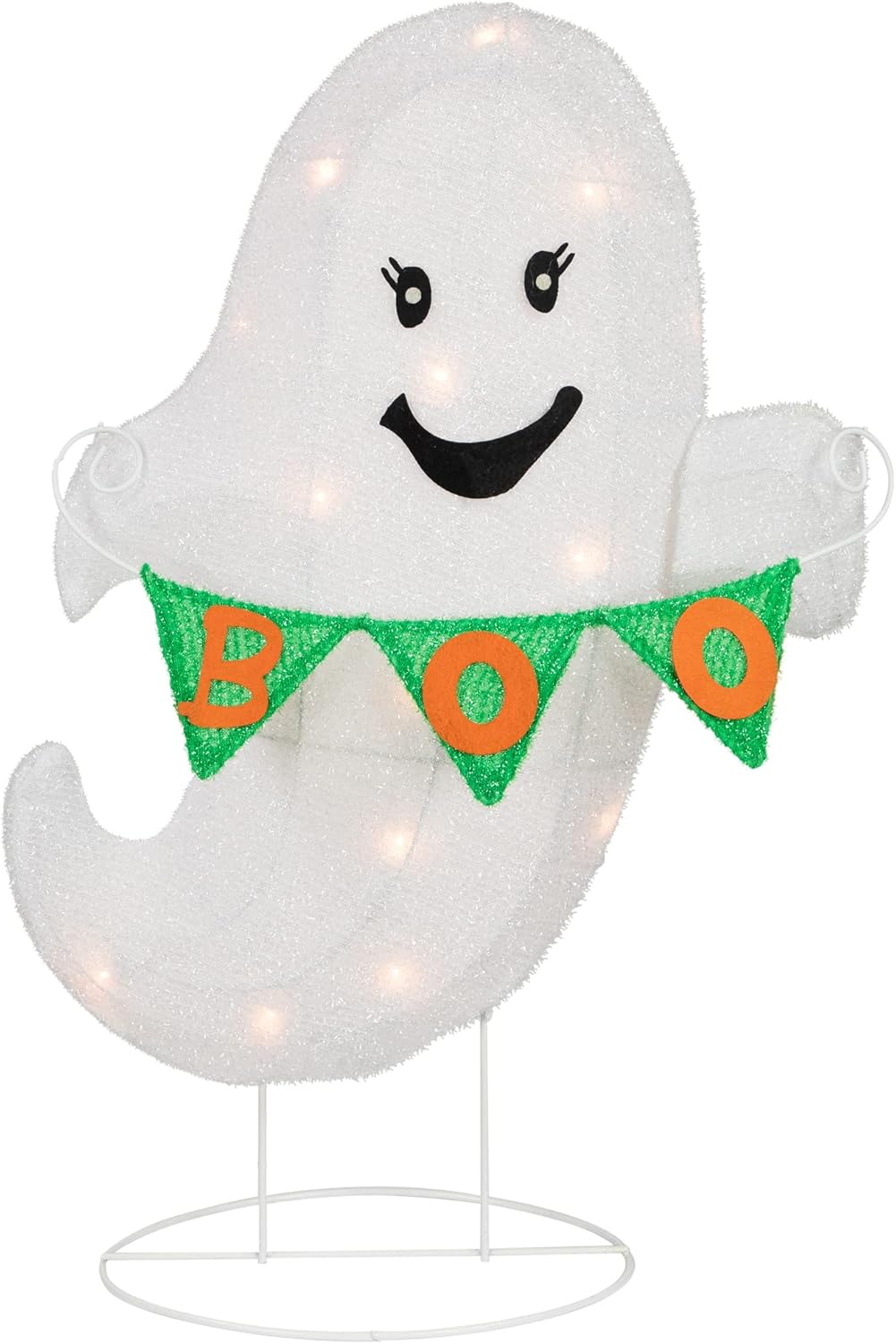 Amazon.com: LED Ghost with Boo Banner Halloween Yard Decoration - 25 ...