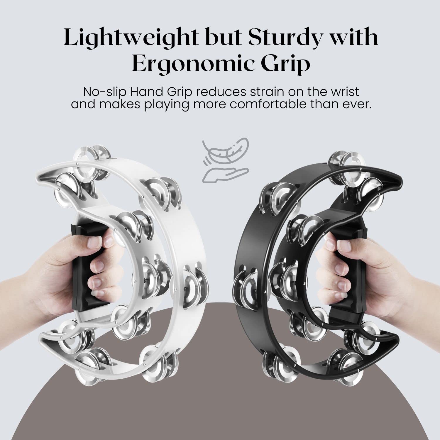 Snapklik.com : Flexzion Tambourine Metal Half Moon Musical Instruments ...