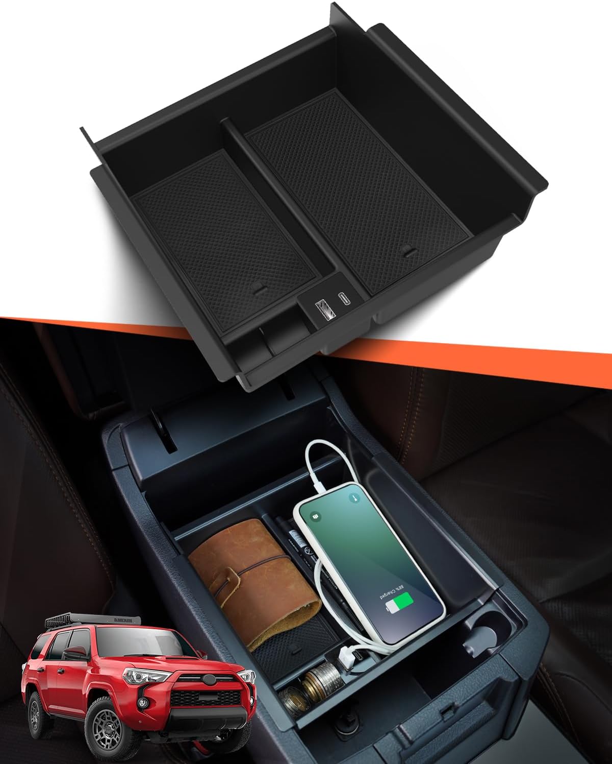 Amazon.com: Linskip Seat Storage Tray Fit for Toyota 4Runner 2010-2024 ...