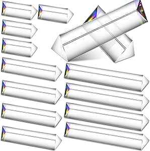 Amazon.com: Kanayu 12 Pack Clear Triangular Prism Optical Glass ...