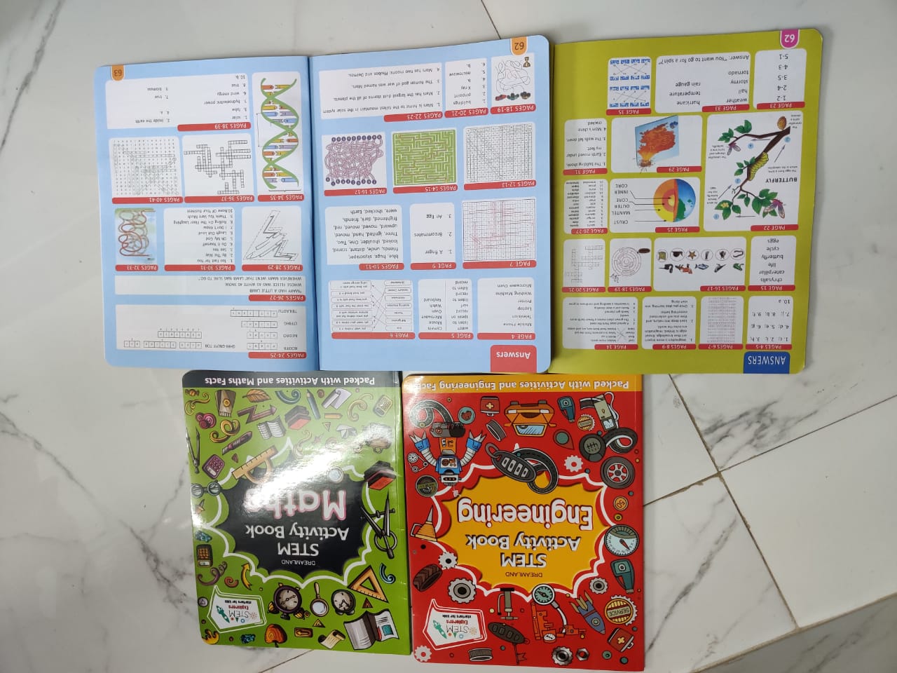 Stem Activity 4 Books Pack - Science, Technology, Engineering, Maths ...