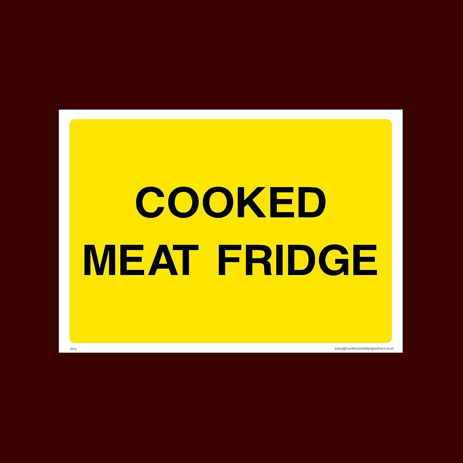 Cooked Meat Fridge Sticker/Self Adhesive Sign - Raw, Cooked ...