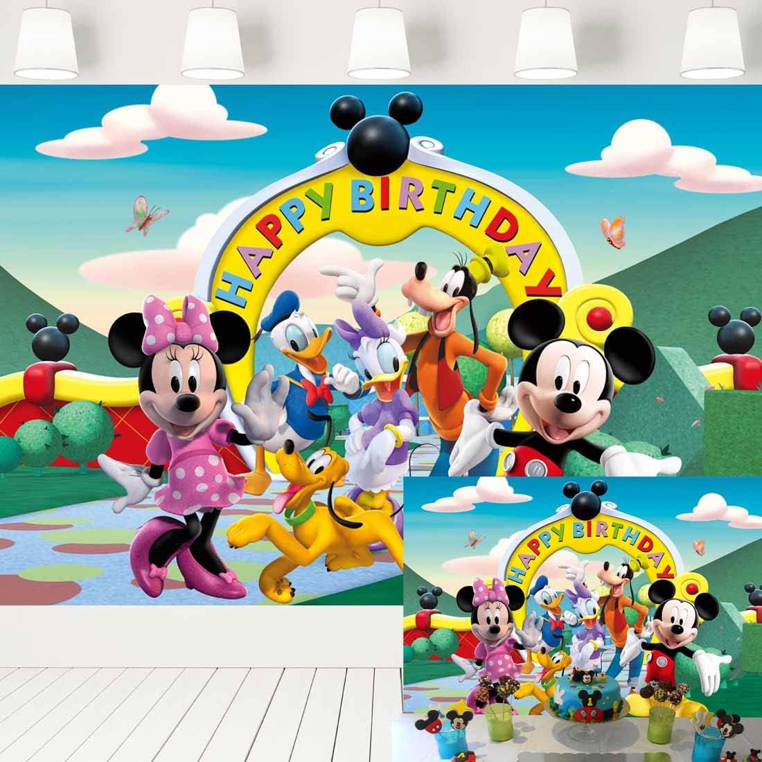 Amazon.com : VV Backdrop Mickey Mouse Clubhouse Backdrop for 1st ...