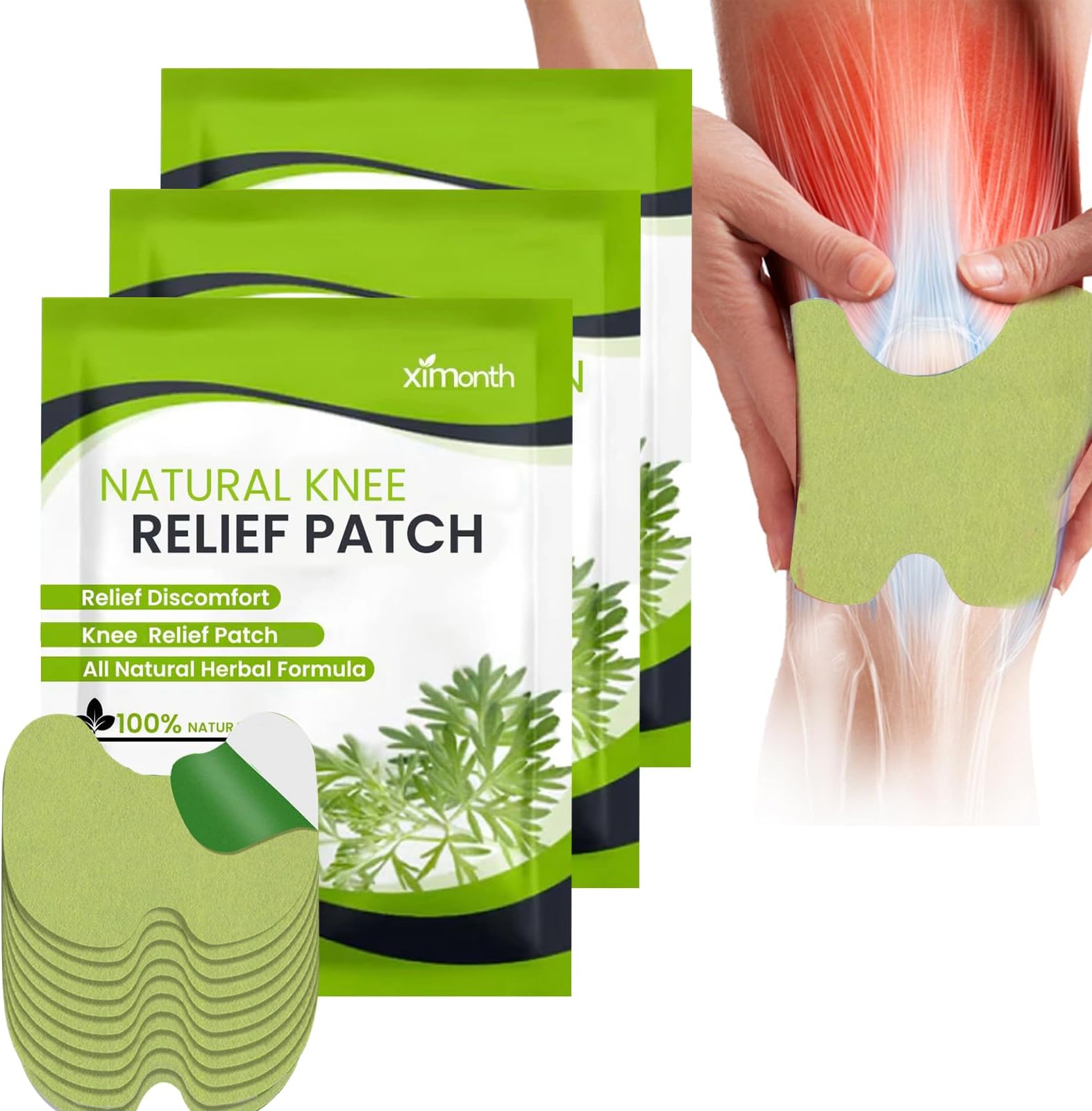 Amazon.com: FLexiknee Natural Knee Relief Patch Set - Herbal Knee ...