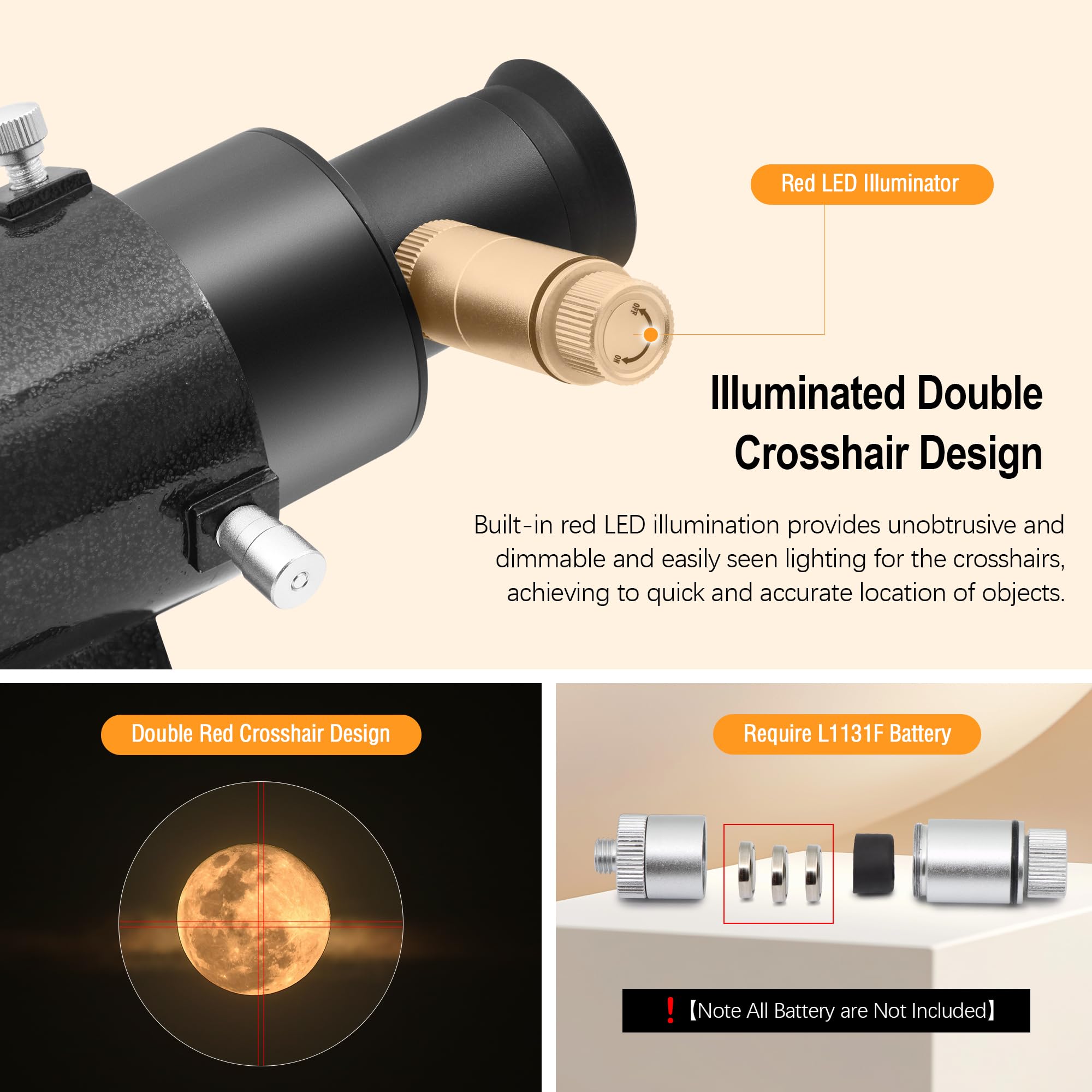 Snapklik.com : Astromania Illuminated Finder Scope For Telescope, 9x50 ...