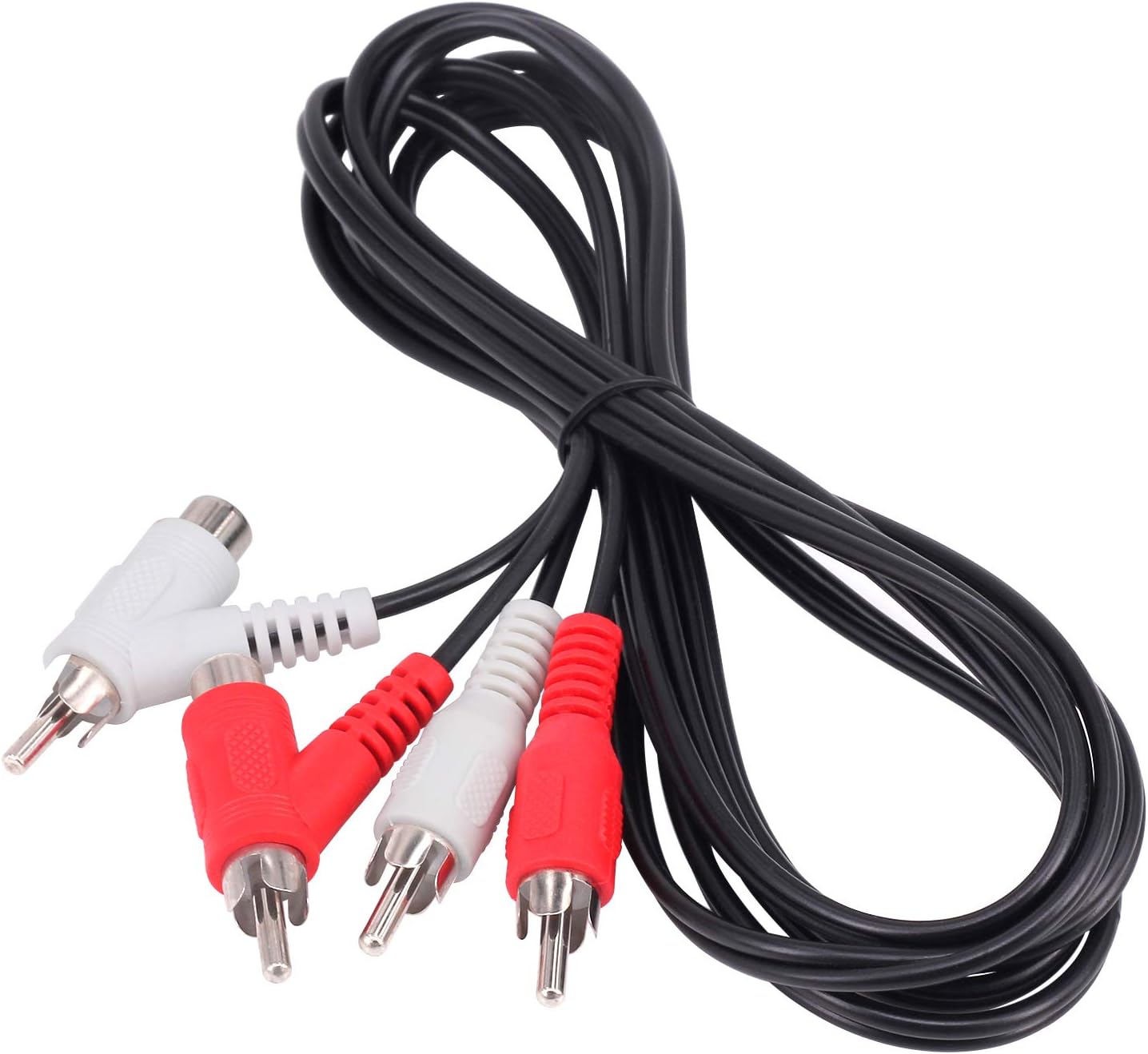 Amazon.com: Yeworth RCA Audio Piggyback Extender Cable, 5Ft 2 RCA Male ...