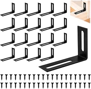 Amazon.com: WYYFXY® Pack of 20 Angle Connectors, Black, L Angle Slotted ...