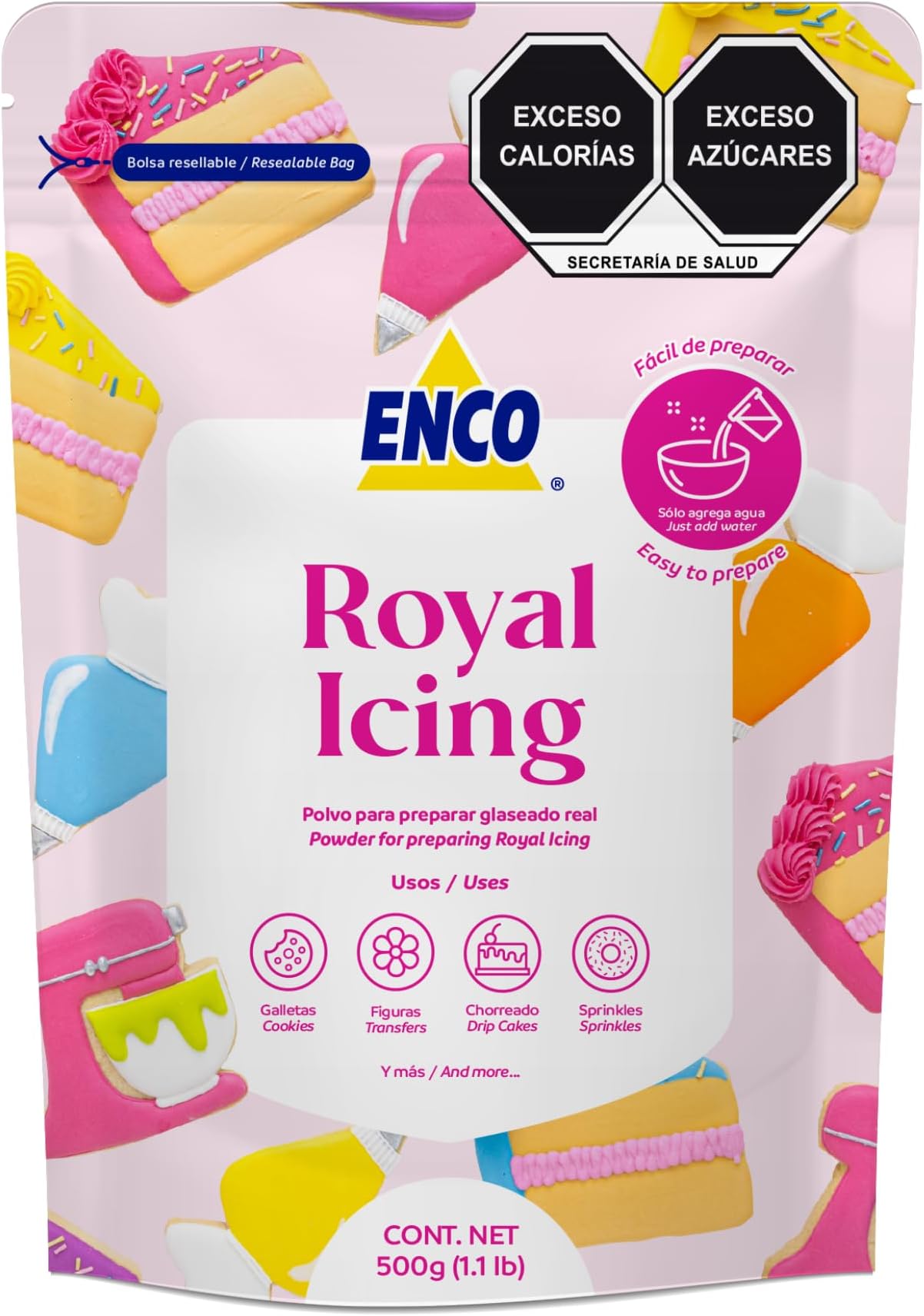 Amazon.com: ENCO White Royal Icing Mix Vanilla flavor, Icing for ...