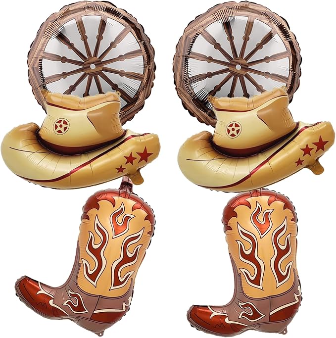 Amazon.com: Western Theme Party Balloons Cowboy Balloons Cowboy Hat ...
