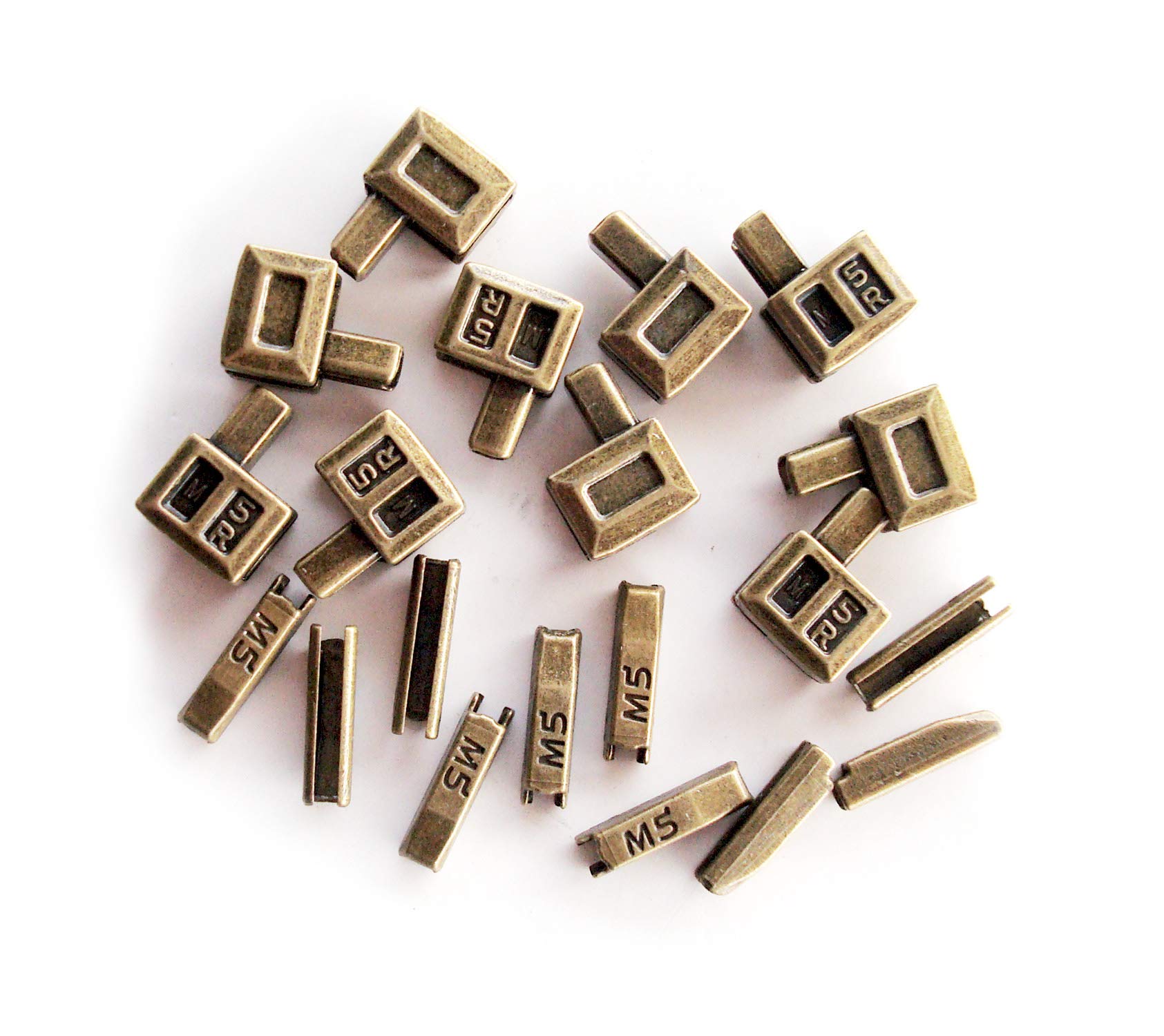 Amazon.com: 20 pcs #5 Metal Zipper Retainer Box and Zipper Insertion ...