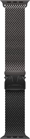 Apple Watch Band - Milanese Loop - 49mm - Black - Large: Buy Online at ...