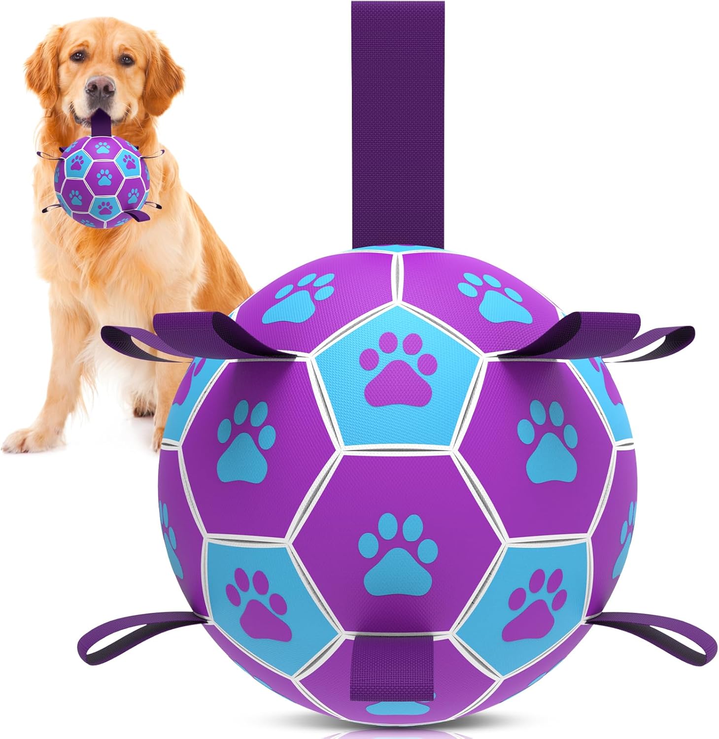QDAN Durable Dog Balls, Outoor Play Dog Toys, Floatable Water Balls ...