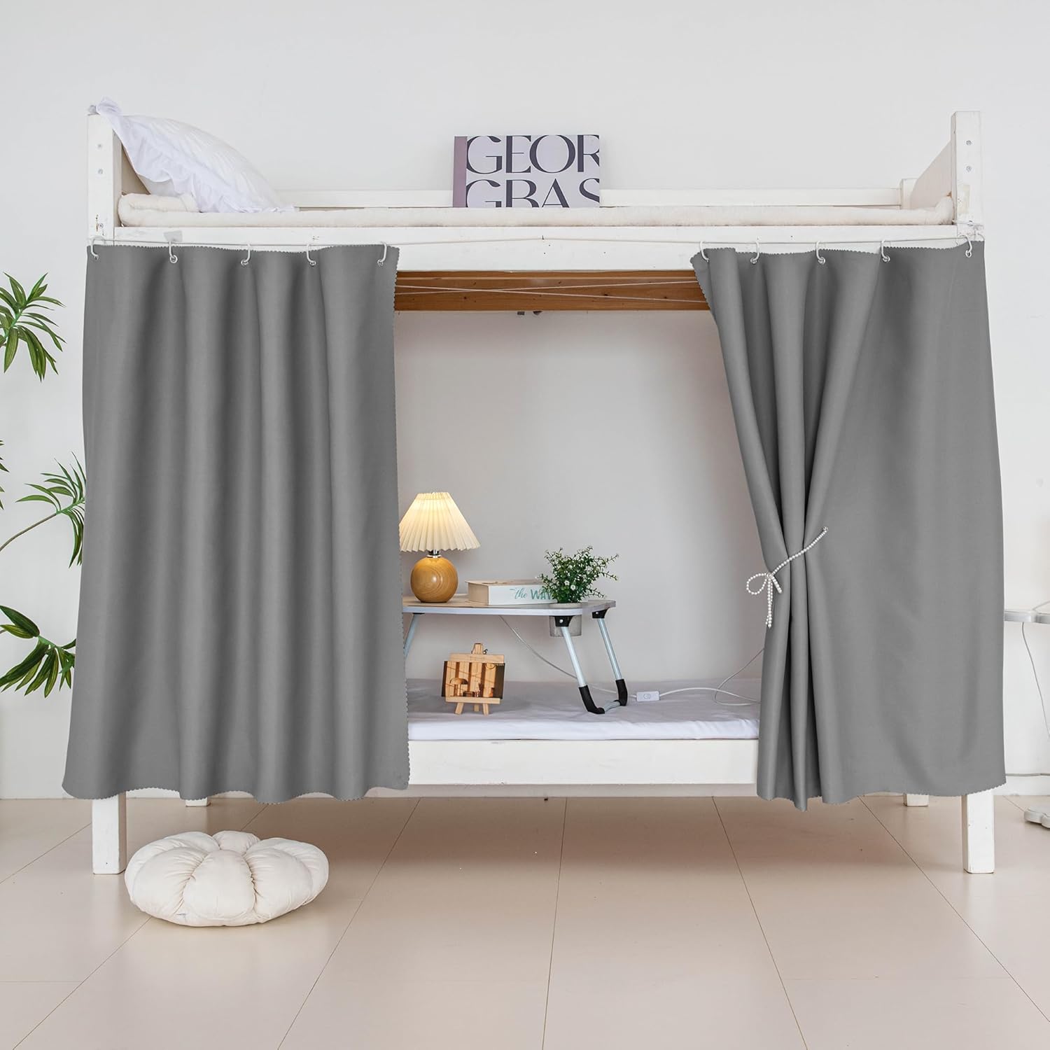 Amazon.com: Phating Dorm Home Solid Thicken Bunk Blackout Bed Curtains ...