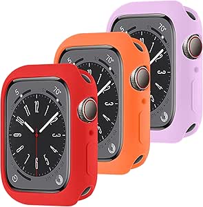 Amazon.com: 3 Pack for Apple Watch Case 44mm Series 6 5 4 SE Bumper TPU ...