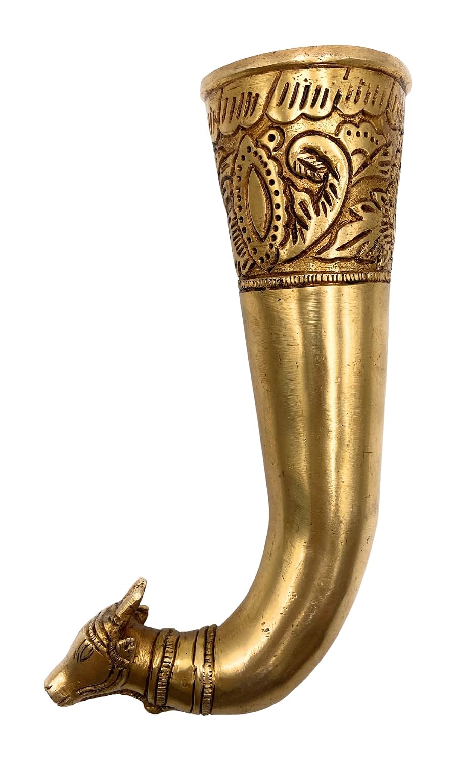 Buy South Indian Arts Brass Ganga Jali, Water Kamandal, Gomukhi Shringi ...