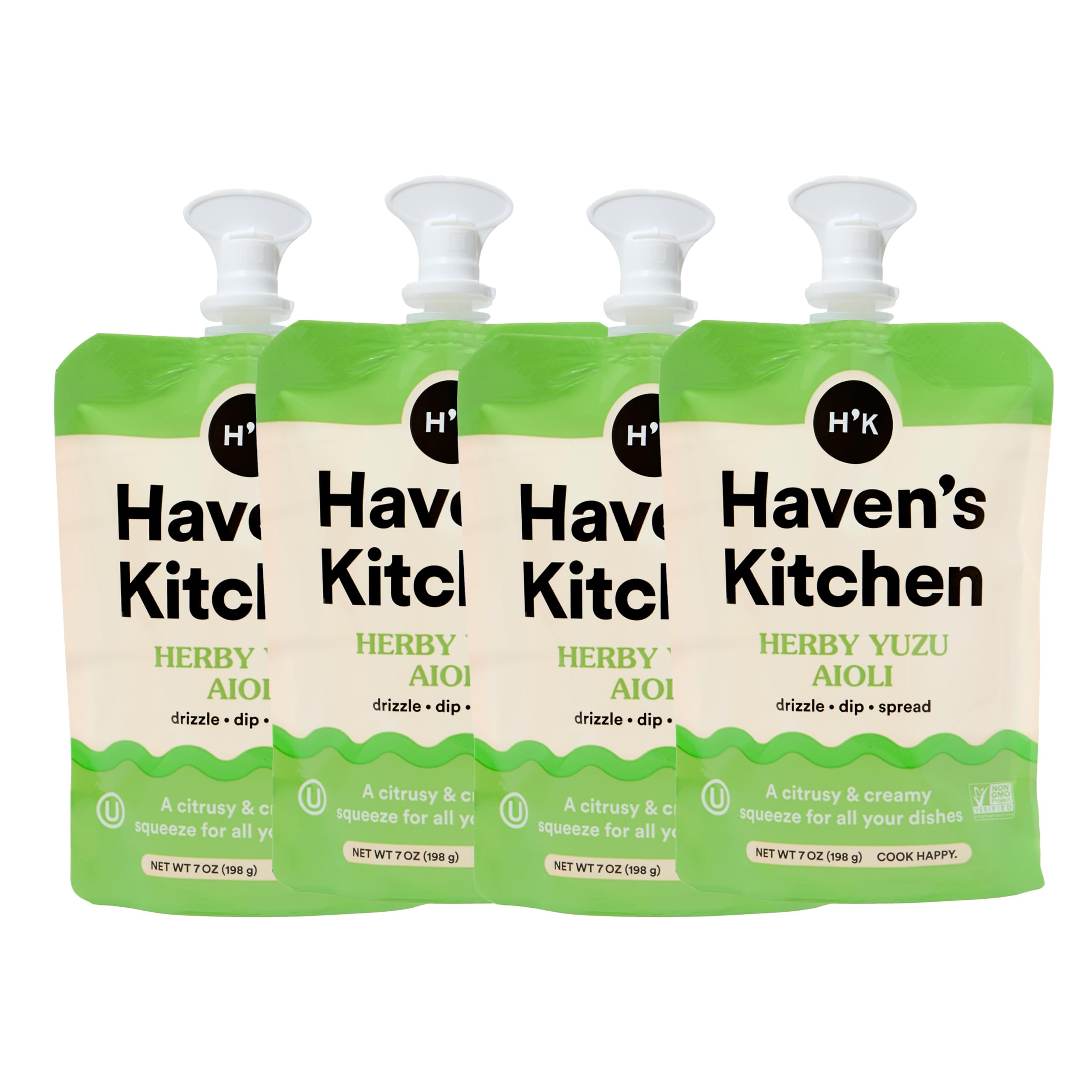 Amazon.com : Haven's Kitchen, Aioli Sauce, Herby Yuzu Aioli, 4 Pack (52 ...