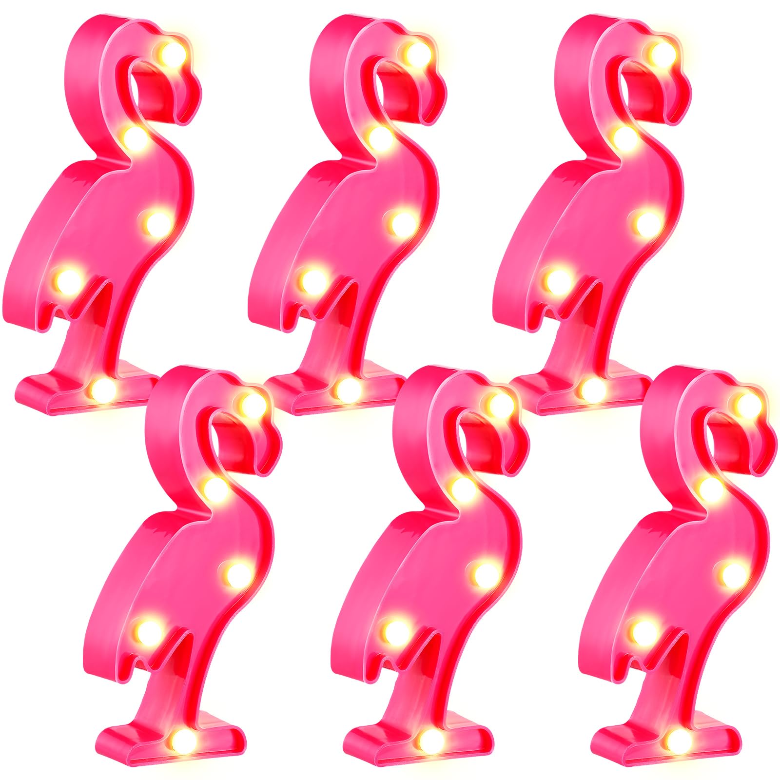 Snapklik.com : 6 Pcs Flamingo LED Light Flamingos Pink Night Lamp ...