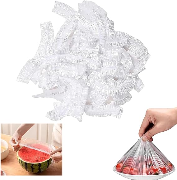 300 Pcs Food Covers Plastic Stretch, Reusable Plastic Food Cover ...
