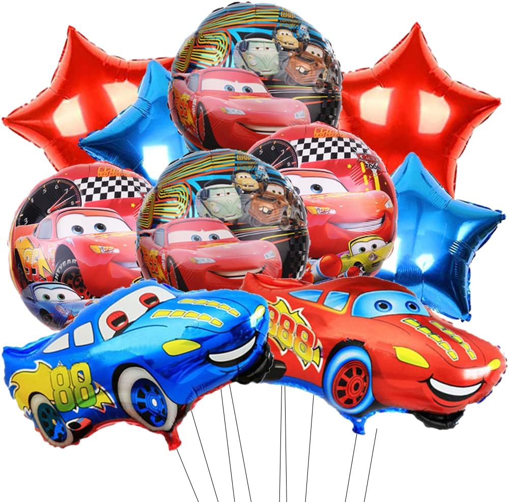 Cars Ballons Aluminium Lot de 10 Décorations d'anniversaire Décorations ...