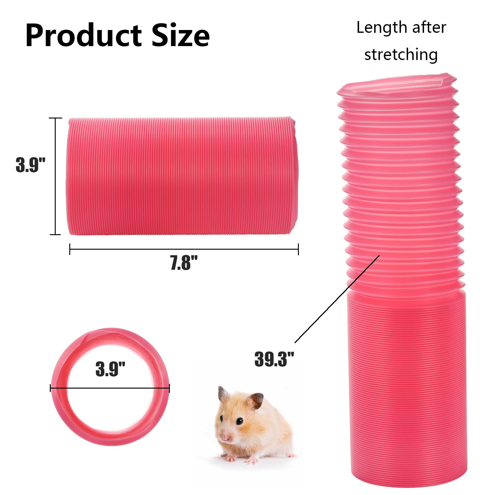 Snapklik.com : 3 Packs Hamster Fun Tunnels, Pet Mouse Plastic Tube ...